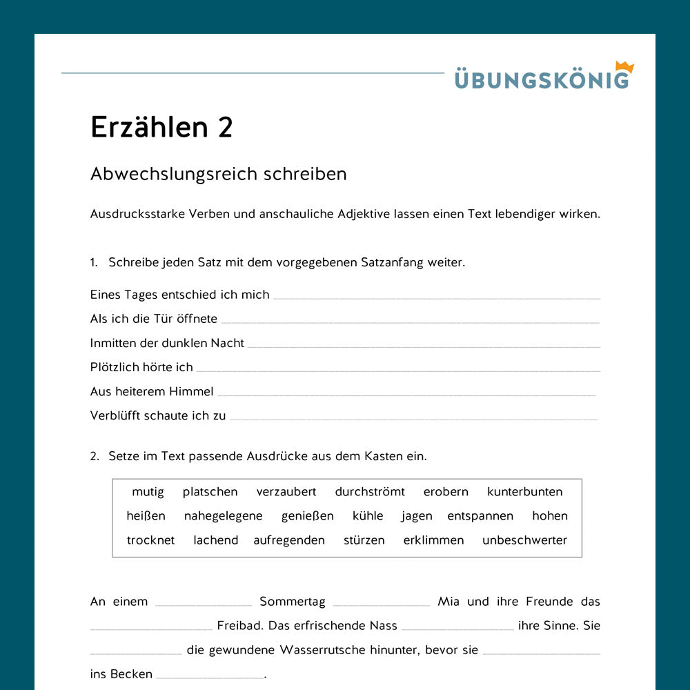 Königspaket Erzählungen Deutsch 5 Klasse Inklusive Test
